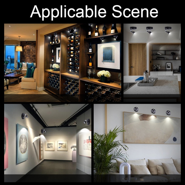 TL006-SIN Battery Type Rotatable Wine Cabinet Decorative LED Spotlights without Remote Control