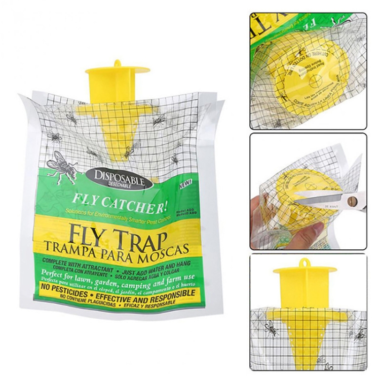 2pcs MYD-1 External Bait Fly Bag Hanging Fly Trap Bag Outdoor Farms ...