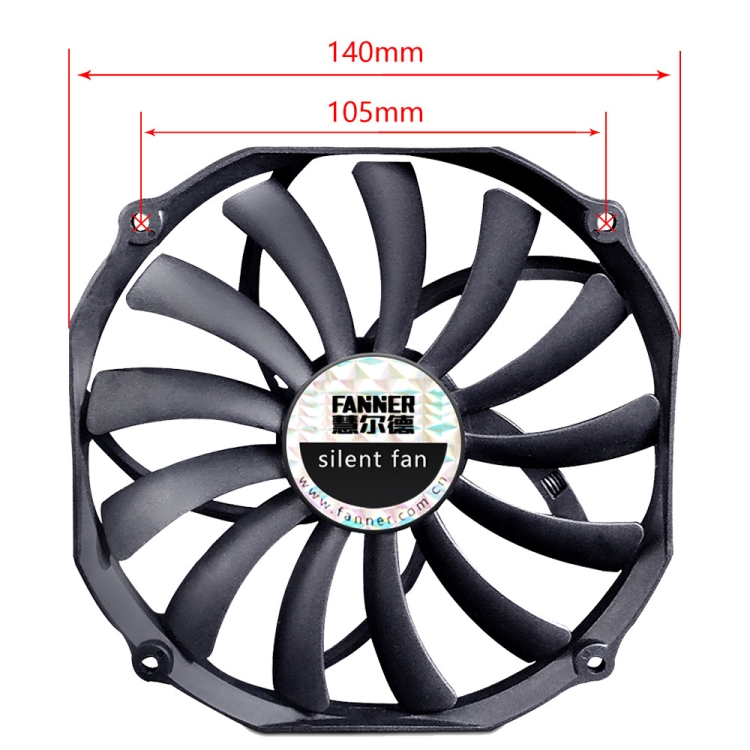 FANNER Ice Soul F14015 4PIN PWM Ultra-thin Chassis Fan Desktop Computer ...