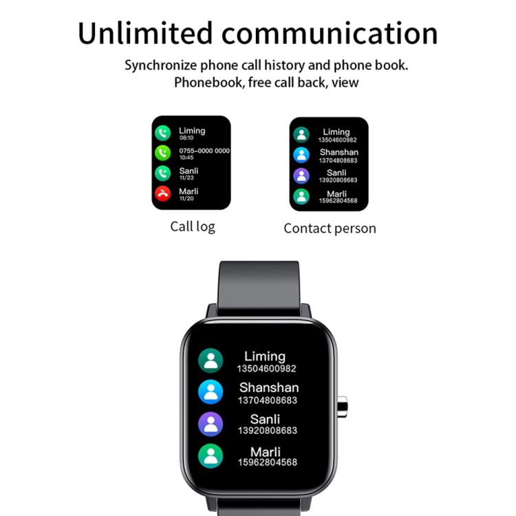 Reloj inteligente H10 con pantalla de 1,69 pulgadas y llamada Bluetooth ...