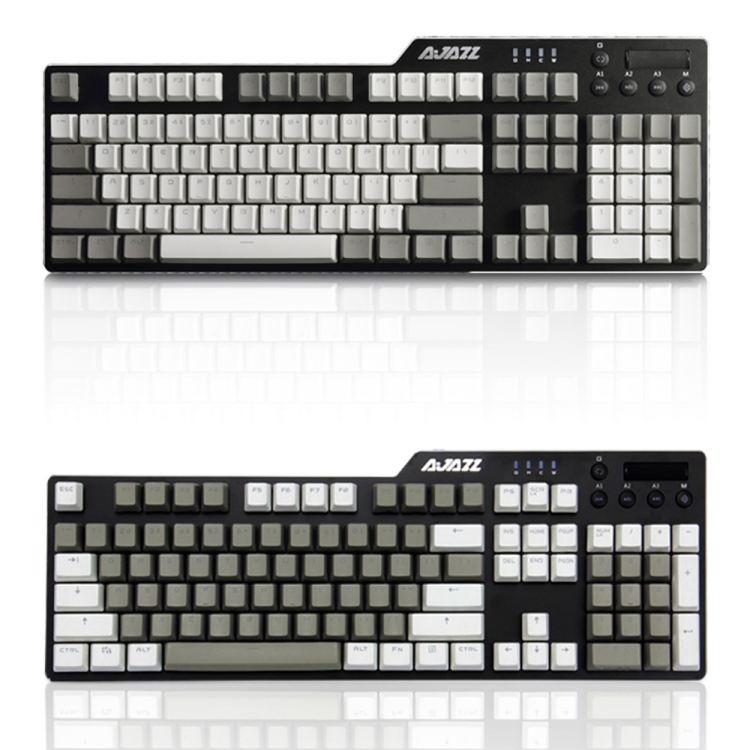 Ajazz AK35I 110 Keys White Light Backlight PBT Keycap Wired Mechanical ...