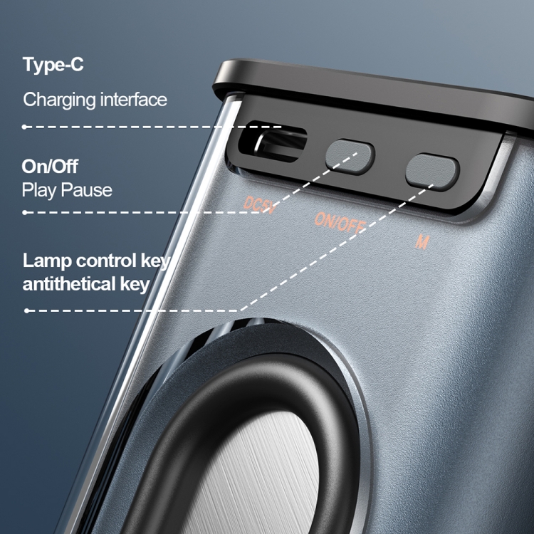 K07 Transparent Mecha Small Steel Cannon Bluetooth Speaker Sound and Light Rhythm TWS Series ...