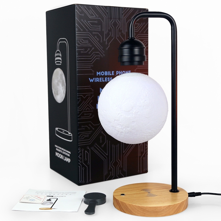 Magnetic Suspension Moon Lamp Wireless Charging Mobile Phone 3D Night ...