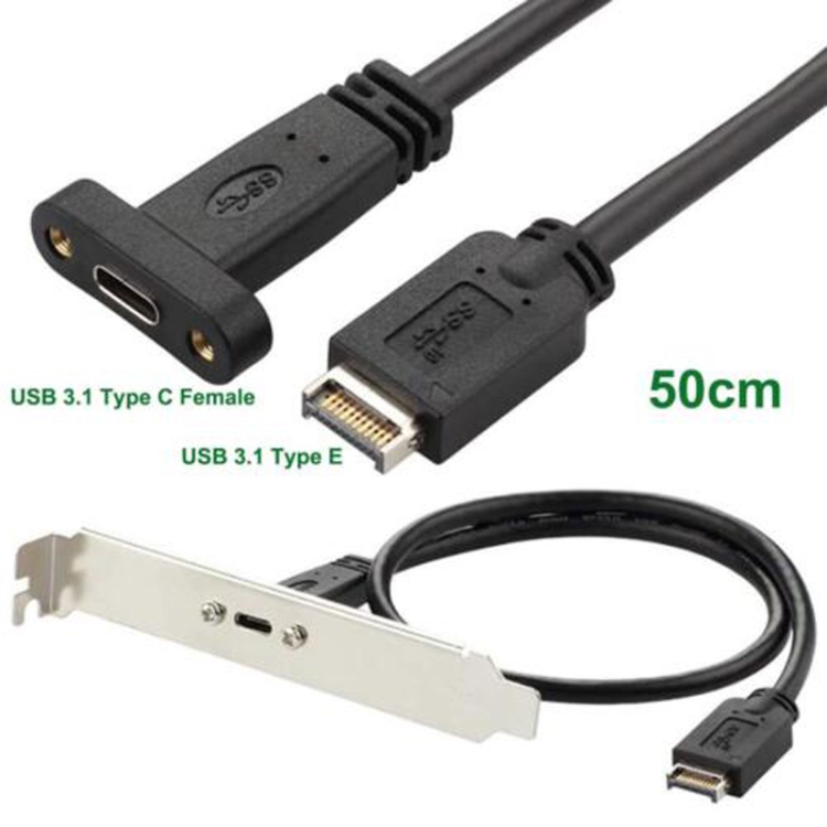 USB 3.1 Type-E To USB-C / Type-C Connector Front Panel Header 0.3m High ...