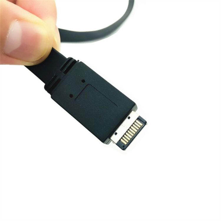 USB 3.1 Type-E To USB-C / Type-C Connector Front Panel Header 0.5m Low Profile Bracket