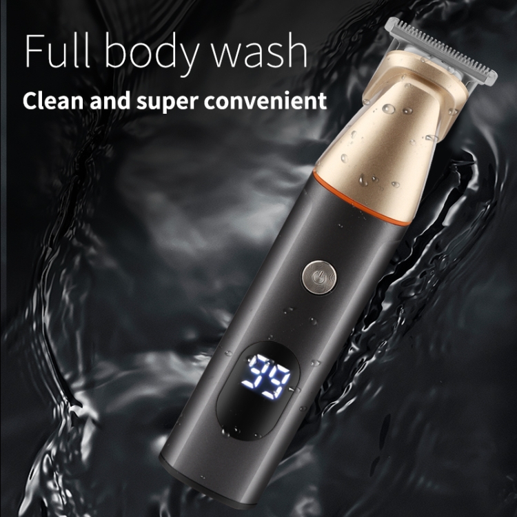 5 In 1 Haircut Digital Display Water Washing Shaver Nose Hair Electric ...