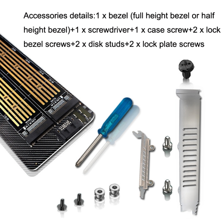 M.2 NVME NGFF SSD To PCIE SATA Dual Disk Conversion Expansion Card ...