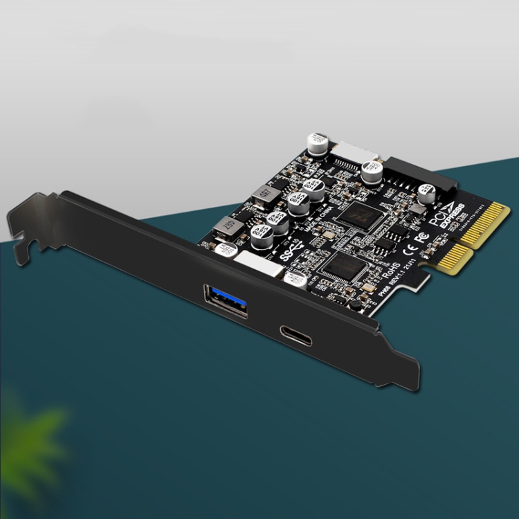 PCIE 3.0 To USB 3.2 Extension Card Type-C Port Front Type-E Expansion ...