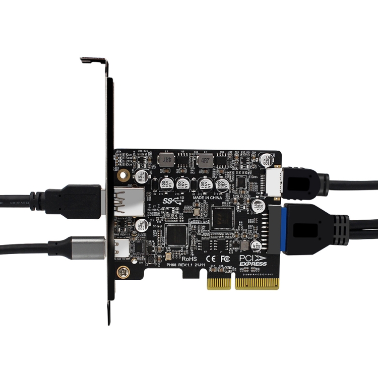 PCIE 3.0 To USB 3.2 Extension Card Type-C Port Front Type-E Expansion ...