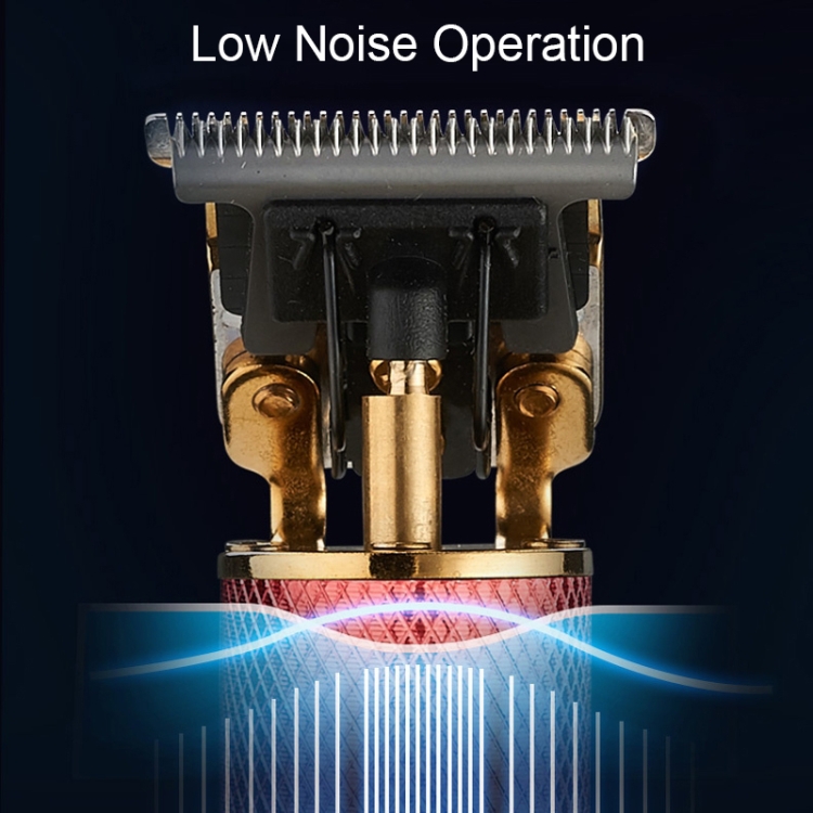 중공 T 자형 세라믹 커터 헤드 Usb 충전 조각 전기 헤어 클리퍼 색상 골드