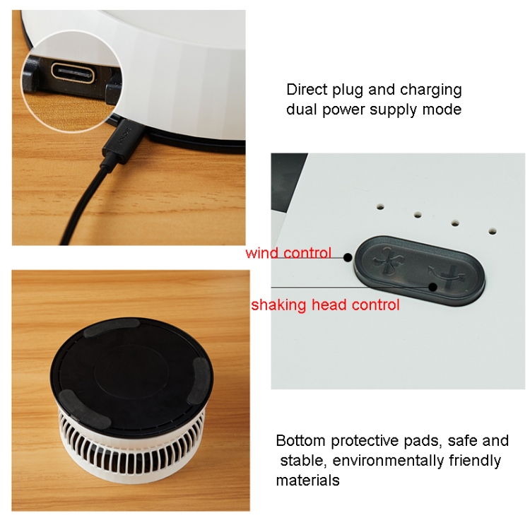 Le ventilateur télescopique pliable portable de 8 pouces peut secouer la tête avec minuterie et ...