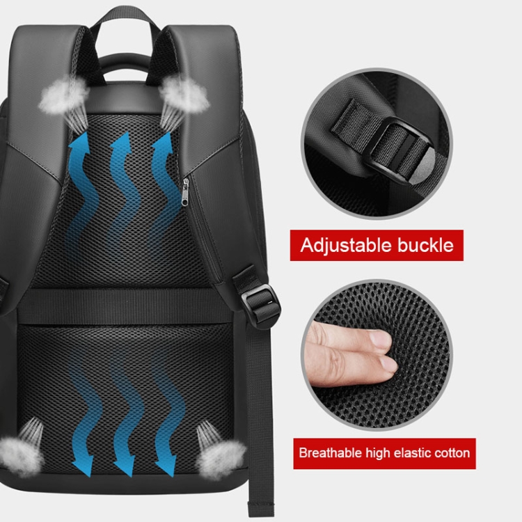 EVA Hard Shell Expandable Laptop Backpack with USB Port Multifunctional ...