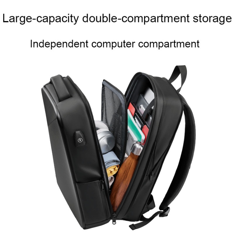 EVA Hard Shell Expandable Laptop Backpack with USB Port Multifunctional ...