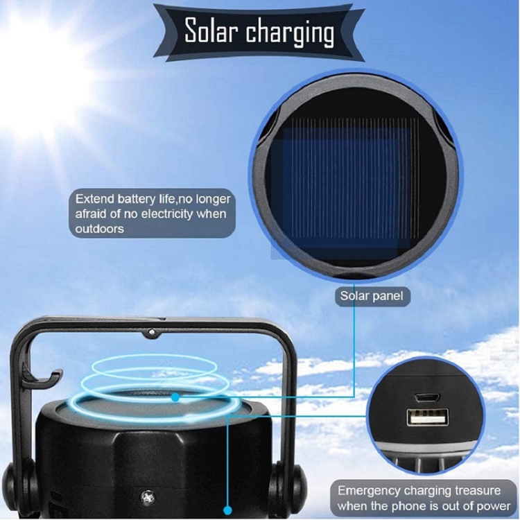Solar Camping Lamp Fan Multifunctional LED Light Emergency Light ...