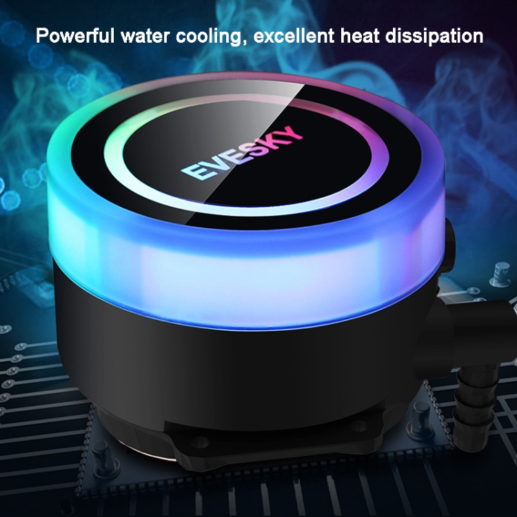 EVESKY Enfriador de agua Ventilador de CPU Ventilador RGB Disipador d
