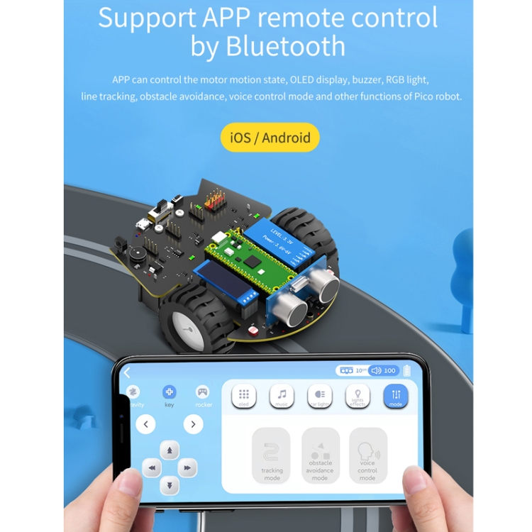 Yahboom Python 프로그래밍 스마트 자동차 개발 보드 키트 Raspberry Pi Picopico Robot용