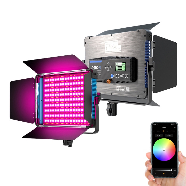 Pixel P80 Rgb 풀 컬러 Led 채우기 라이트 App 원격 제어 태블릿 사진 라이브 사진 소프트 라이트 분위기 조명