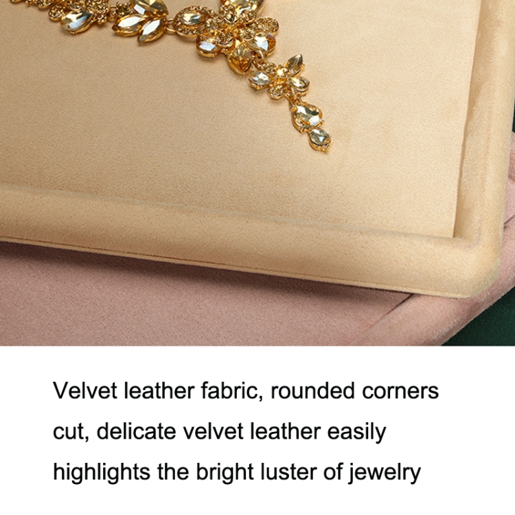 45x30x18cm 쥬얼리 트레이 링 직사각형 빈 접시 귀걸이 목걸이 쥬얼리 디스플레이 플레이트 검은색