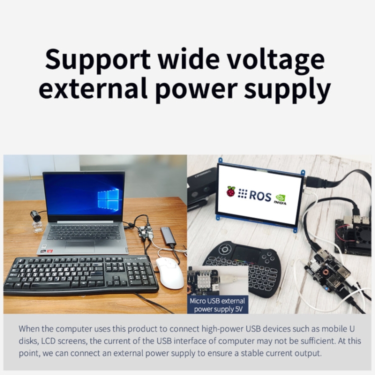 Yahboom USB3.0 HUB Placa de expansión ROS Robot Expansion Dock(6000301226)