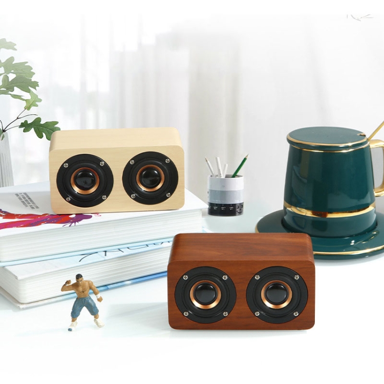 Wooden Retro 3D Stereo Audio Bluetooth Speaker Subwoofer Desktop Audio ...