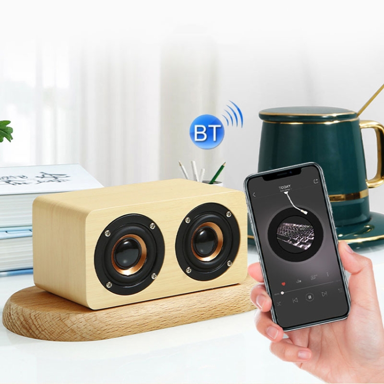 Wooden Retro 3D Stereo Audio Bluetooth Speaker Subwoofer Desktop Audio ...