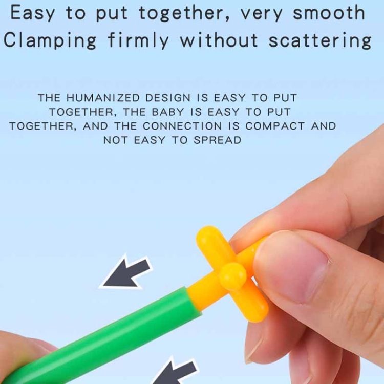 100 ชิ้นท่อ + 100 ตัวเชื่อมต่อ DIY พลาสติก 4D Straw Building Blocks ของ ...