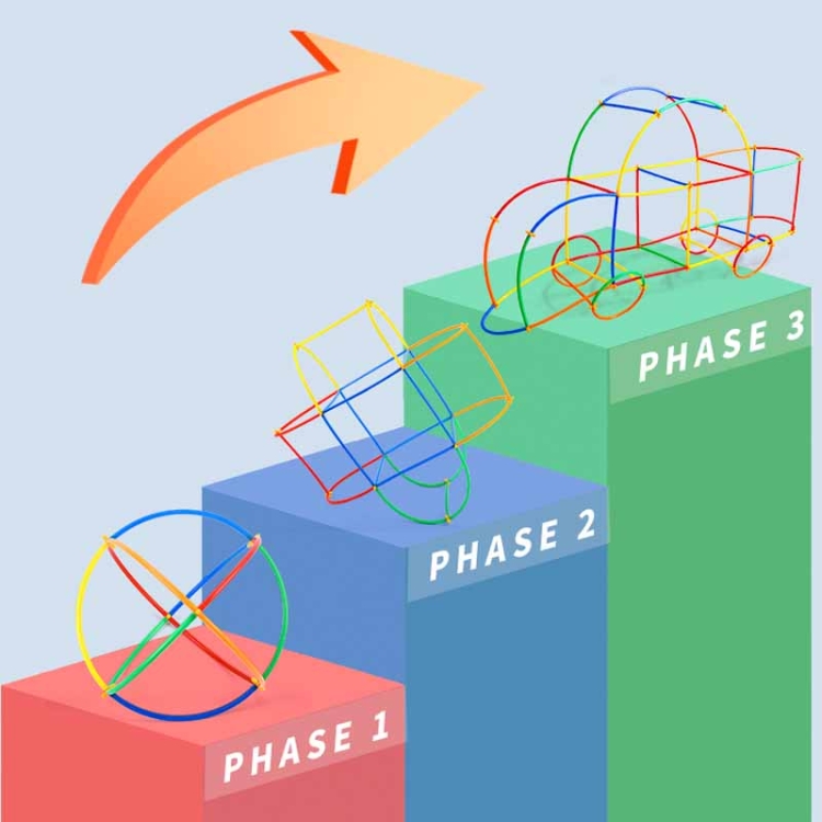 100 ชิ้นท่อ + 100 ตัวเชื่อมต่อ DIY พลาสติก 4D Straw Building Blocks ของ ...