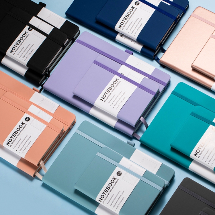 A5 PU Leather Notebook Business Notepad 96 Sheets Inner Pages(Royal Blue)