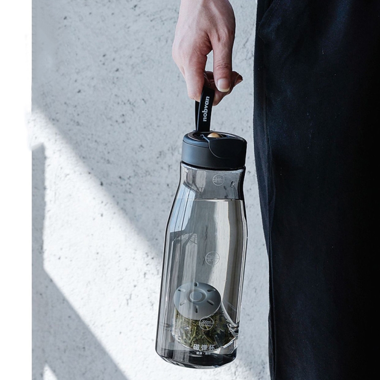 Nobvan Magic Ball 자기 폭탄 차 창고 Tritan 대용량 스포츠 컵, 스타일: 800ml (투명)