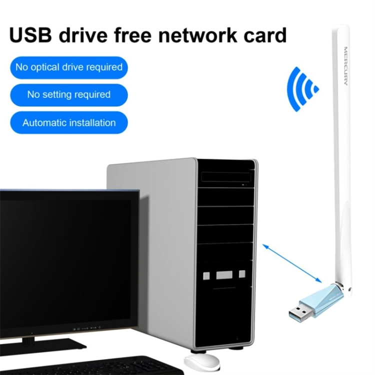 MERCURY MW150UH Mini USB Wireless Network Card Desktop Computer Laptop ...