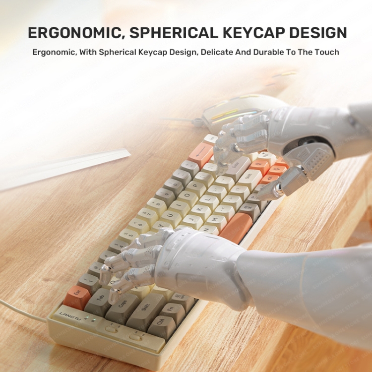 LANGTU S69 General Computer Wired Office Mechanical Keyboard, Color ...