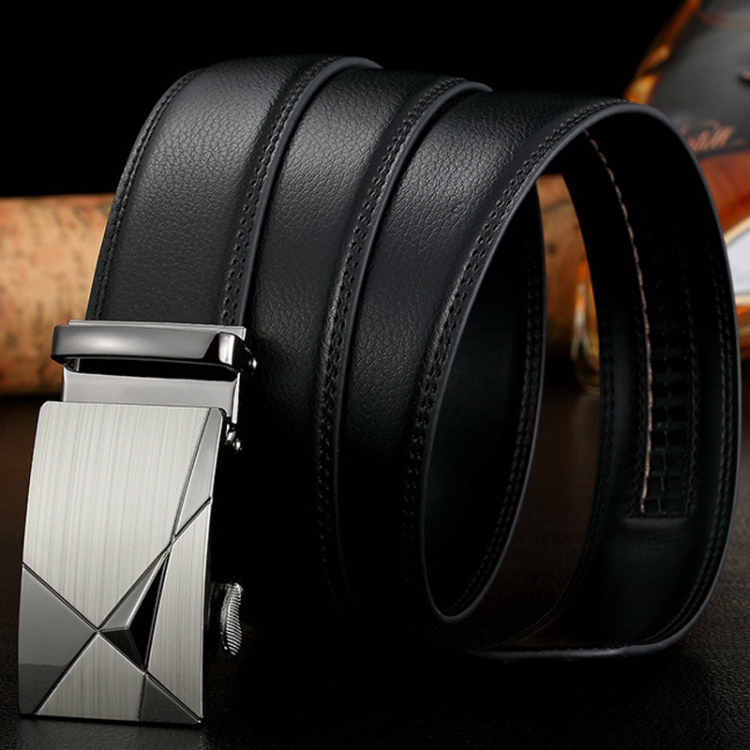 Men Automatic Buckle Belt Leather Waistband Business Style Trouser Belt ...