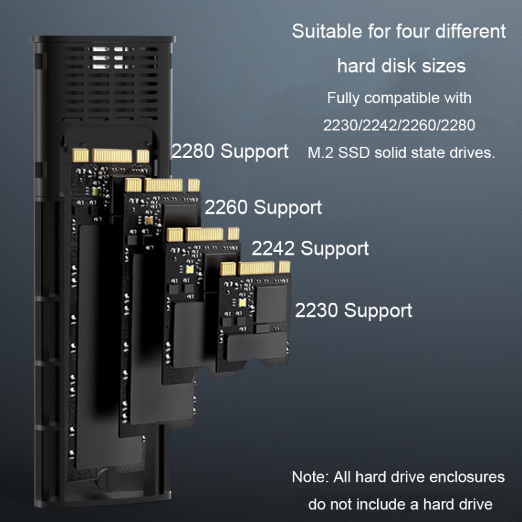 Blueendless 2810 단일 Sata 프로토콜 배선 2 In 1 M2 모바일 하드 디스크 케이스 Ssd 외부 솔리드 하드 드라이브 인클로저 박스