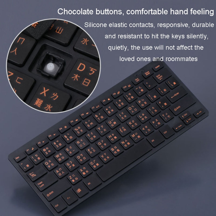 Teclado de código Cangjie Teclado inalámbrico anotado chino tradicional ...