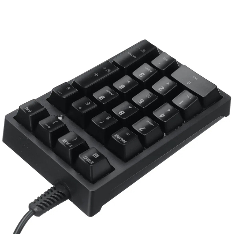 198I K21 Wired Mechanical Dightal Keyboard Multifunction Button RGB ...