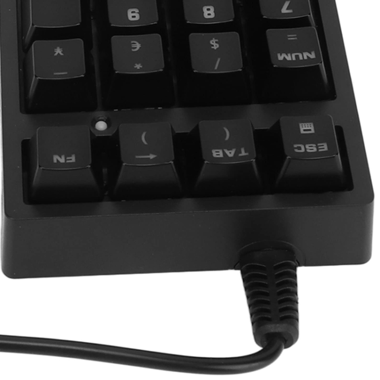 198I K21 Wired Mechanical Dightal Keyboard Multifunction Button RGB ...
