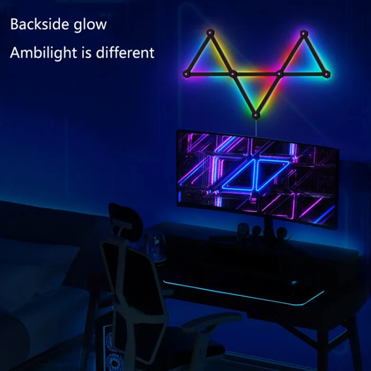 6 개 세트 Led Wifi 낙서 블루투스 스마트 접합 양자 빛 Diy 분위기 조명 원격 제어 미국 플러그 흰색