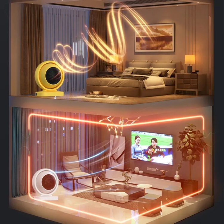 380w 지구 작은 태양 히터 홈 에너지 절약 전기 스토브 데스크탑 미니 히터 Eu 플러그흰색