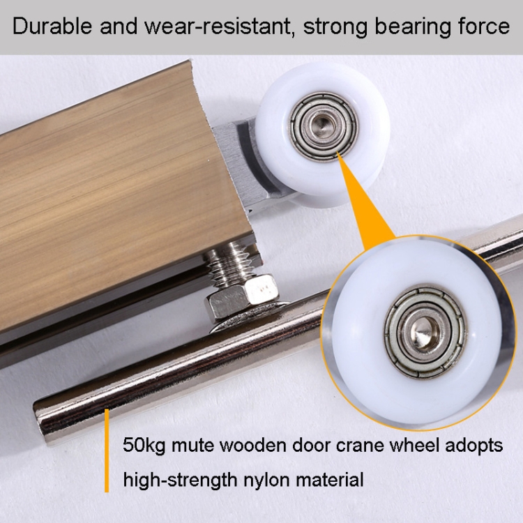 2pcs /Set Small Wooden Door Sliding Door Suspension Track Pulley ...
