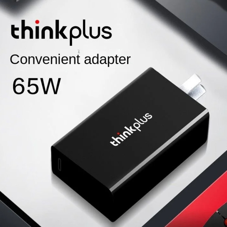 Lenovo Thinkplus 65W Foldable Power Adapter + USB-C/Type-C Cable Set ...