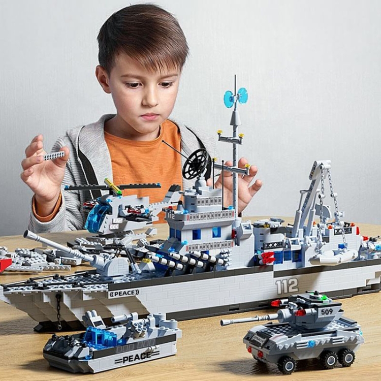 LELE BROTHER 어린이 소형 펠렛 지능형 조립 장난감 빌딩 블록, 스타일: 112 Destroyer