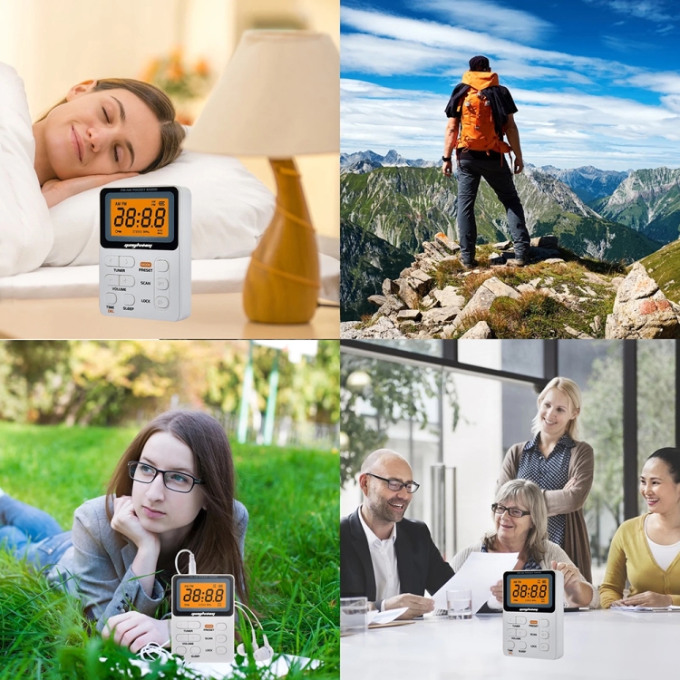 SH-01 LED Display Portable FM/AM Two-band Radio Special for Listening ...