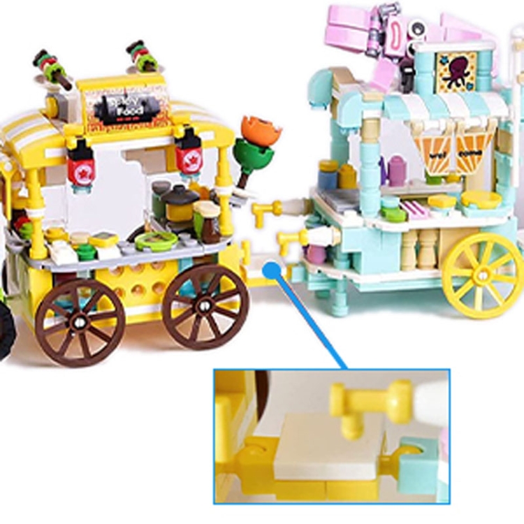LELE BROTHER Children Assembling Mini City Street Scene Building Blocks ...