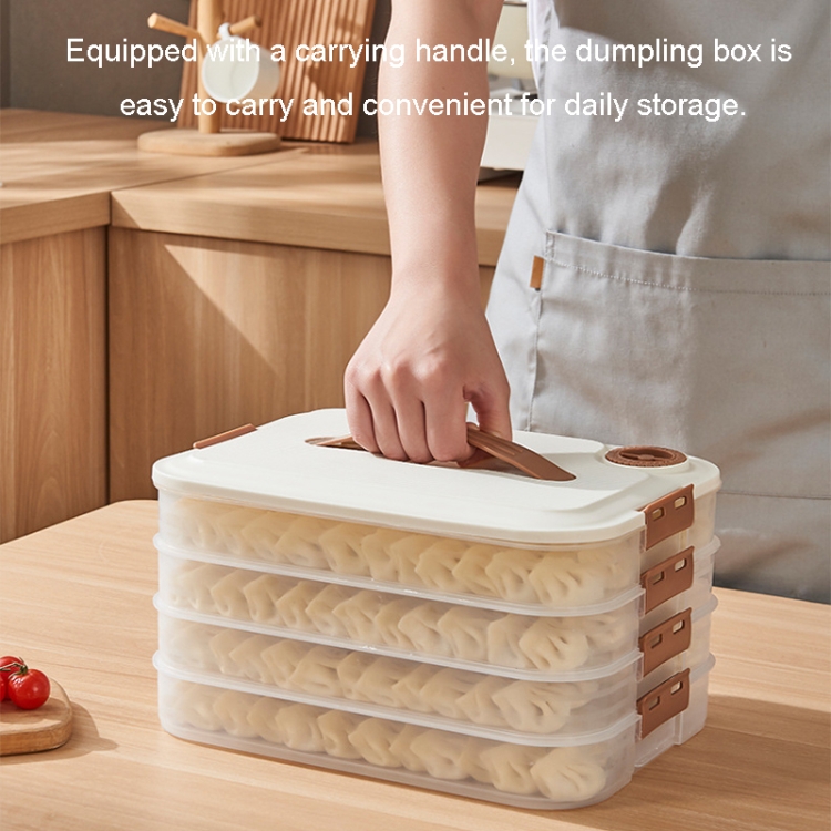 4 Layer With Cover Dumpling Storage Box Food Grade Home Dumpling Frozen ...