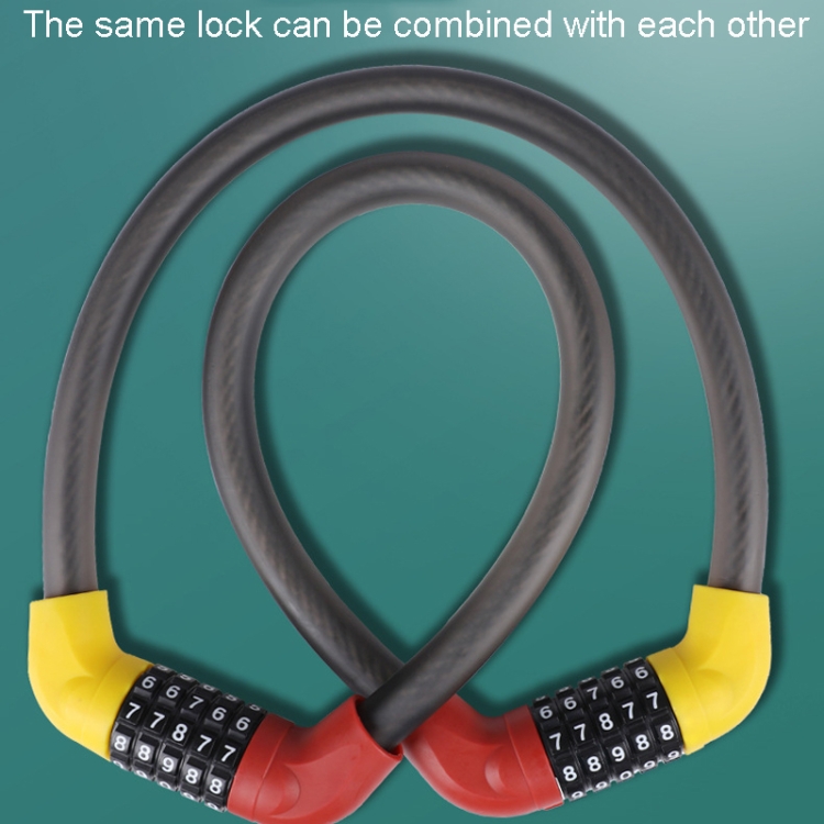 40 X 172cm 자전거 및 전기 자동차 5자리 조합 잠금 장치 안전 도난 방지 자전거 잠금 장치올 블랙
