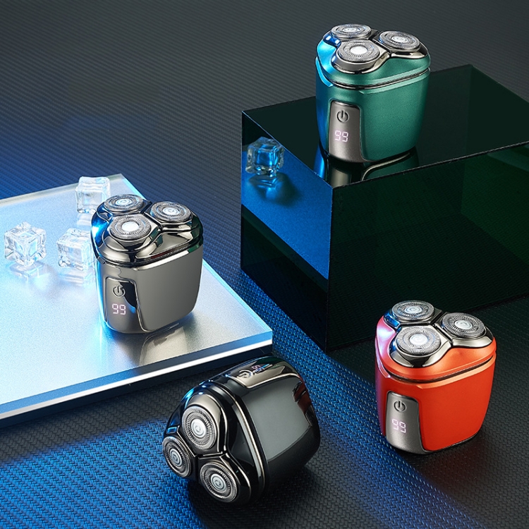 Mini Magnetic Head Shaver Smart LED Display Electric Shaver, Color: Green