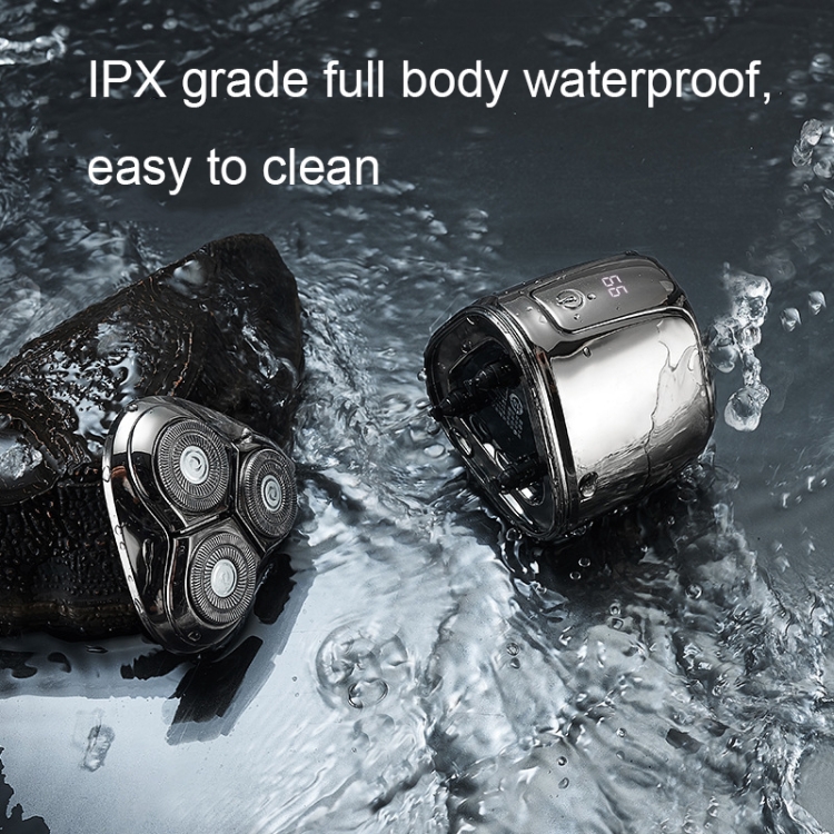 Mini Magnetic Head Shaver Smart LED Display Electric Shaver, Color: Green