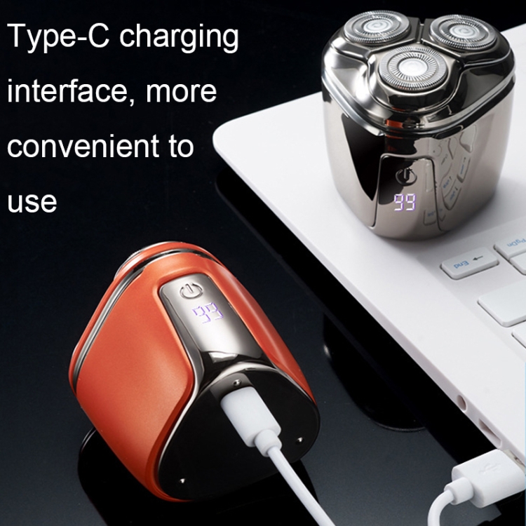 Mini Magnetic Head Shaver Smart LED Display Electric Shaver, Color: Green