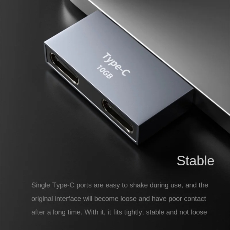 2 x Type-C Female to Type-C Male Type-C Docking Station Computer ...