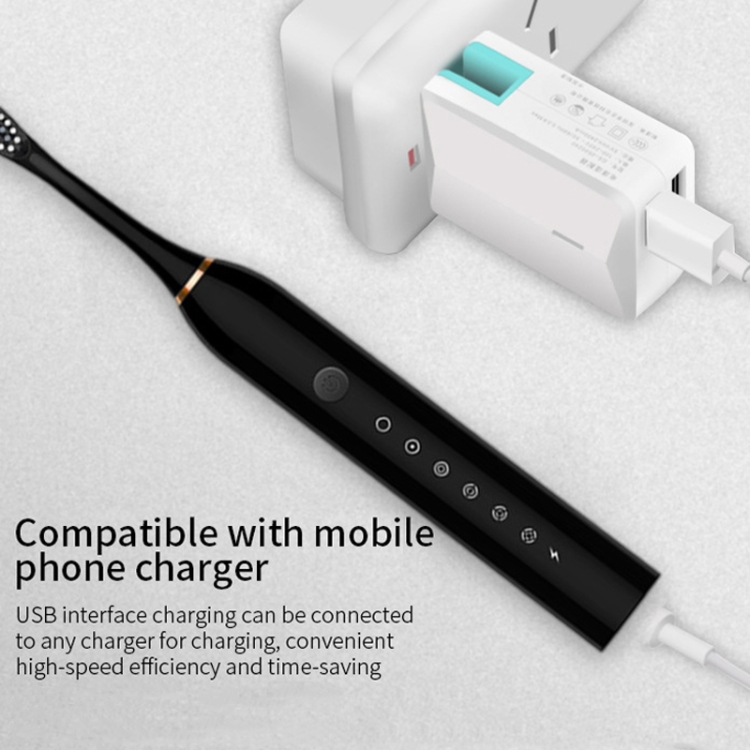 Rechargeable Ultrasonic Soft Bristle Electrical Toothbrushes Flosser 6 ...